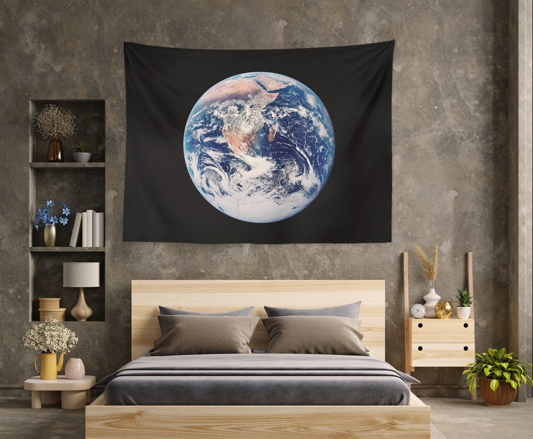 Tapestry of Earth From Space NASA Satellite Photo Inspiring Wall Art ...