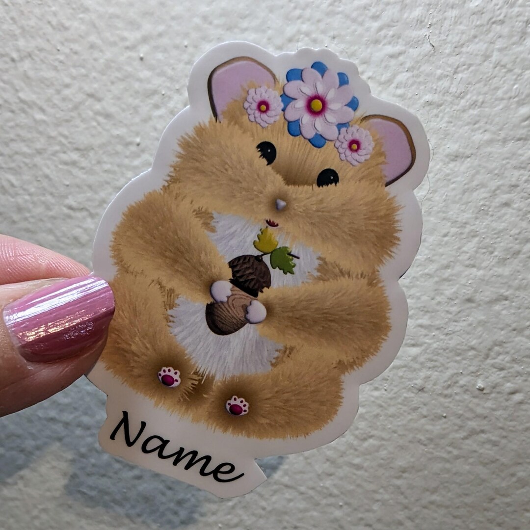 Personalized Hamster Stickers Custom Name Vinyl Decal for Laptop ...