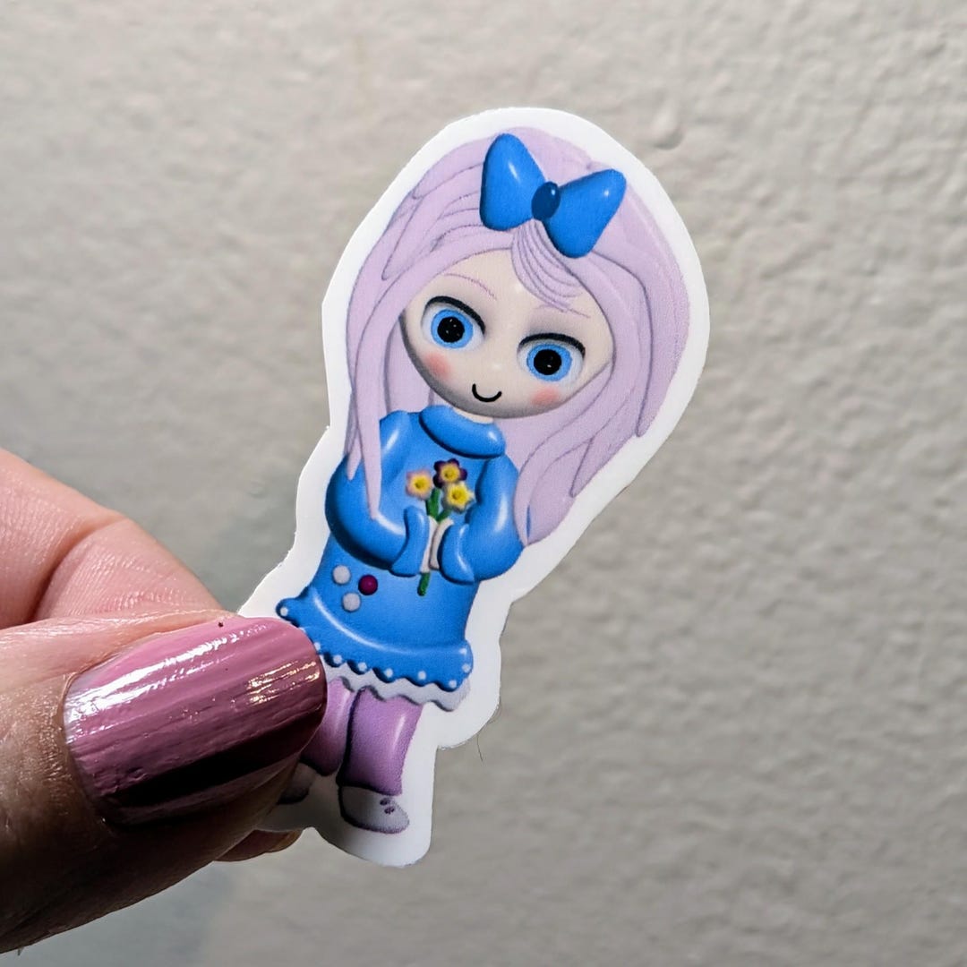 Chibi Girl Vinyl Stickers Cute Kawaii Art for Laptops, Cars, Walls ...