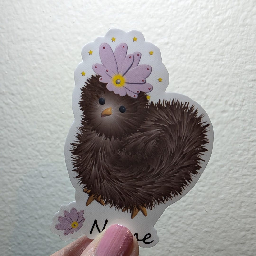 Personalized Baby Chick Vinyl Sticker Adorable Custom Baby Chick ...