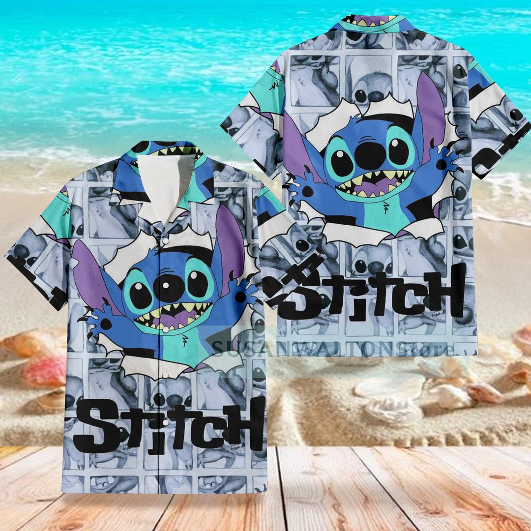 Stitch Hawaiian Shirt, Stitch and Lilo Button up Shirt, Stitch Hawaii ...