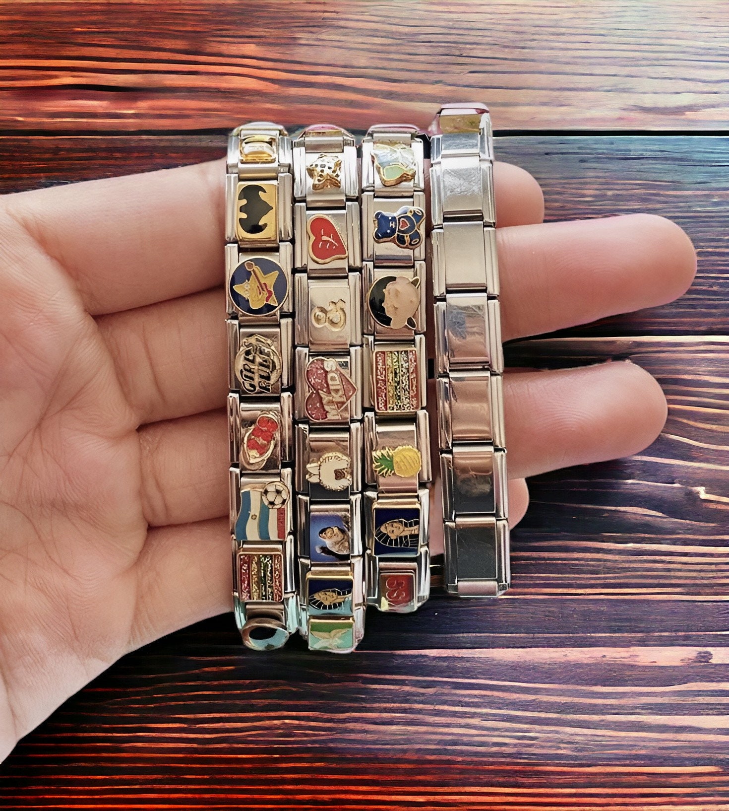 Italian Charm Bracelet, 90s Vintage Italian Charm Bracelets, Custom ...