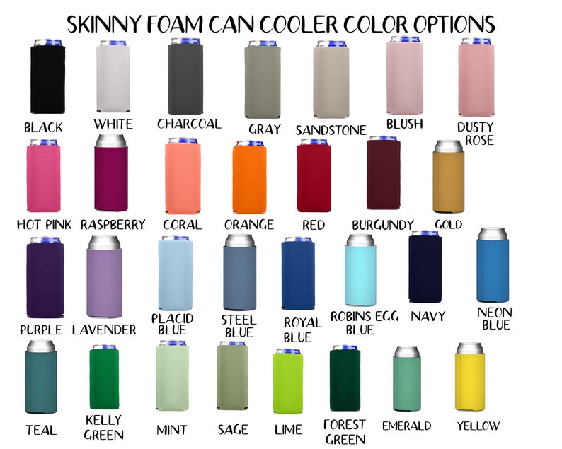 Happy Camper 12 Oz Slim Can Coolers, Camping Trip Skinny Can Cooler ...