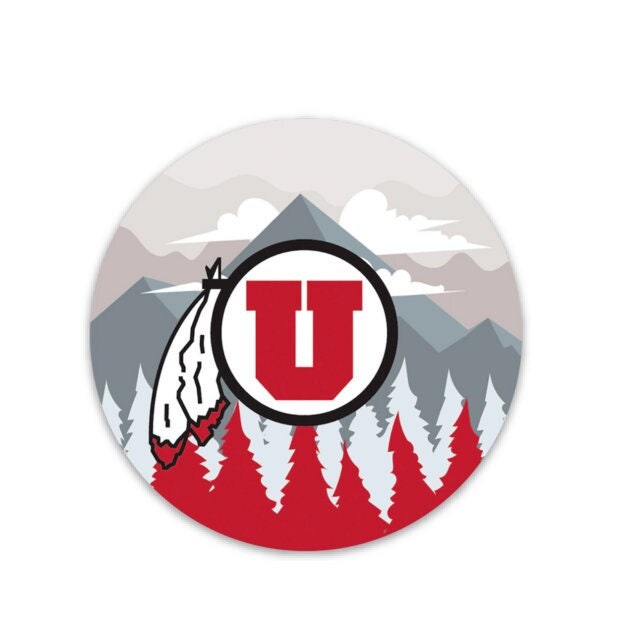 Utah Utes Circle Decal/sticker - Etsy