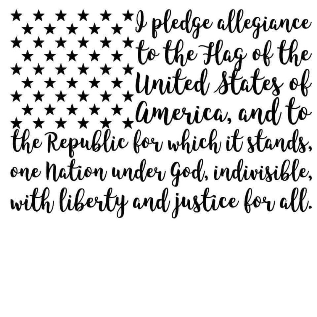 Pledge of Allegiance American Flag Svg - Etsy