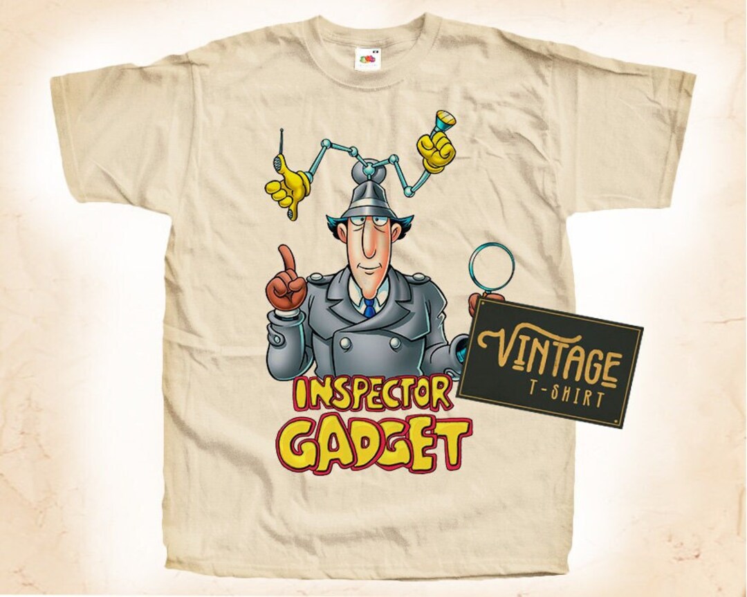 Inspector Gadget V1 Tshirt Vintage Natural Color Men's Tshirt DTG ...
