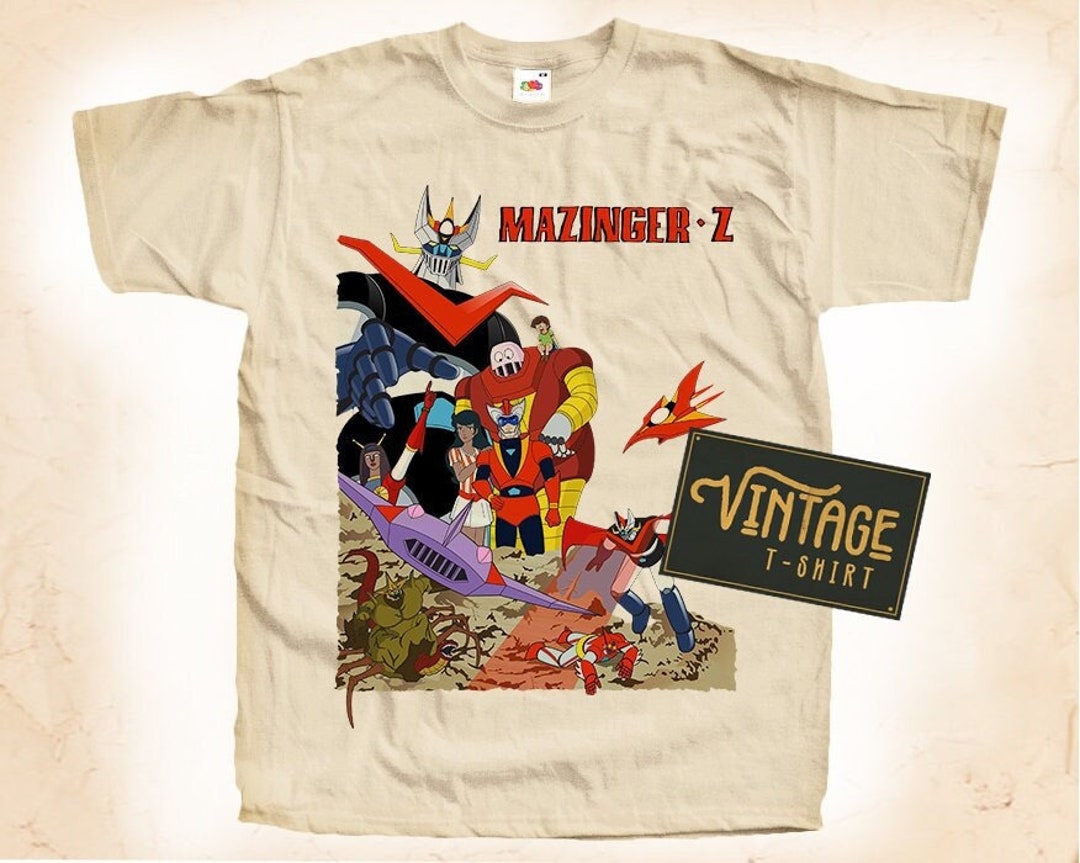 Mazinger Z V1 Tshirt Vintage Natural Color Men's Tshirt DTG Digital ...