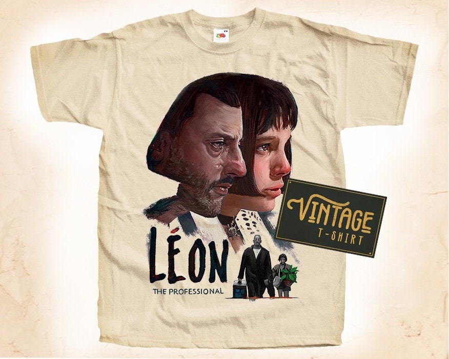 Leon V2 Tshirt Vintage Natural Color Men's Tshirt DTG Digital Print ...