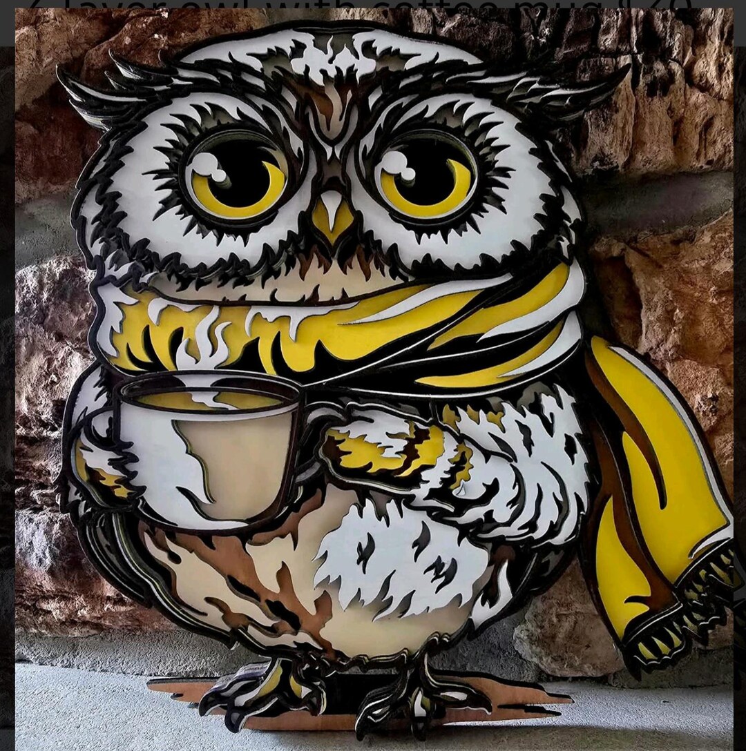 Laser-cut 3D Owl, Bunny, or Hummingbird, Housewarming Gift, 3D Decor ...