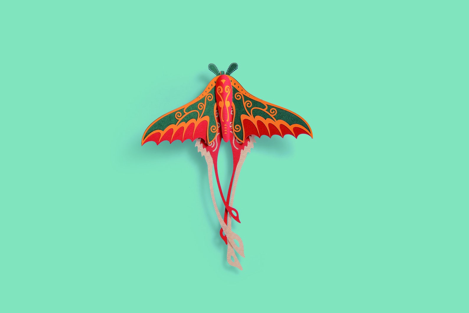 Chinese Moon Moth DIY Building Set: 3D Animal Jigsaw Puzzle - Etsy