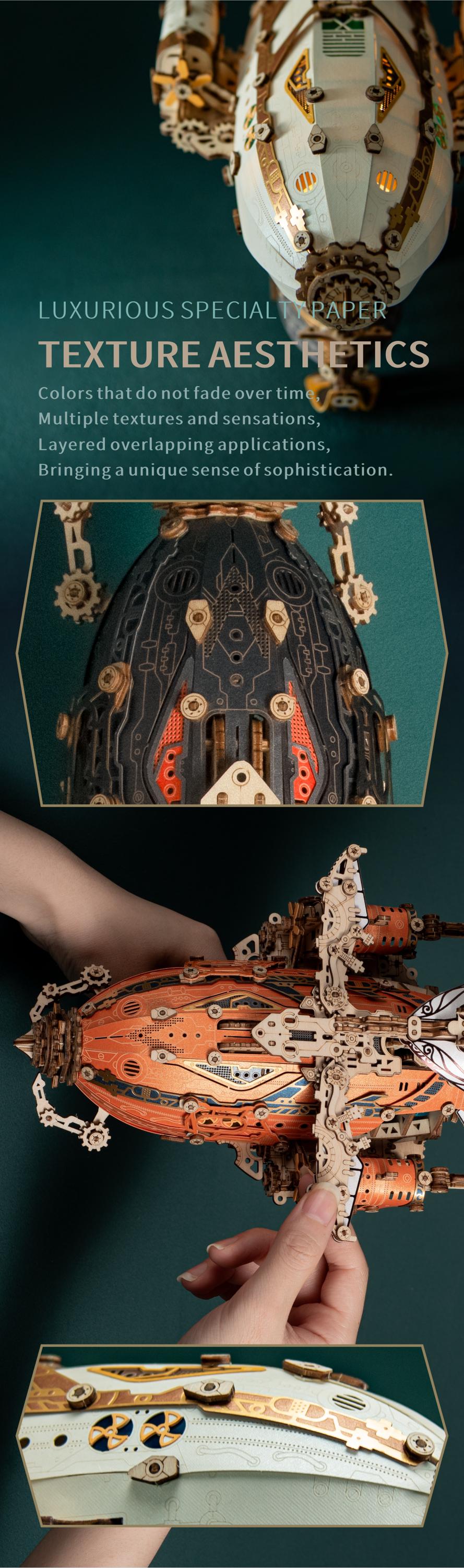 Steampunk Airship Model: Jules Verne Fantasy Craft DIY Wooden Toy - Etsy UK
