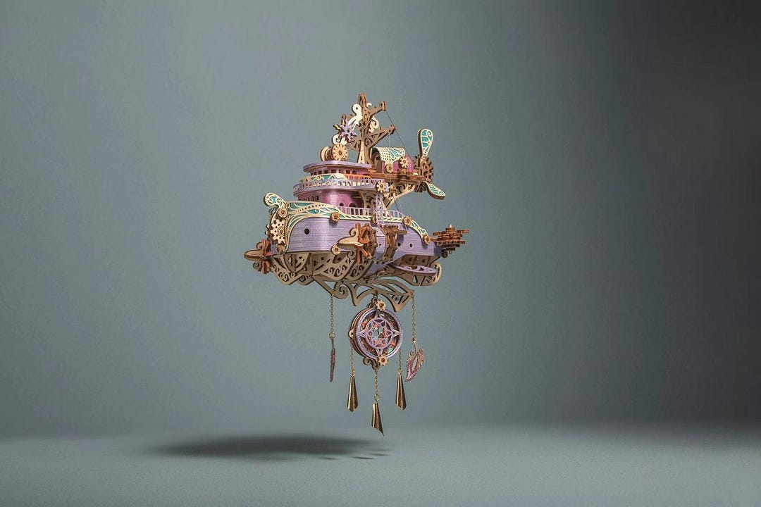 Steampunk Dreamcatcher Airship Model Kit: 3D Wooden Assembly Toy - Etsy