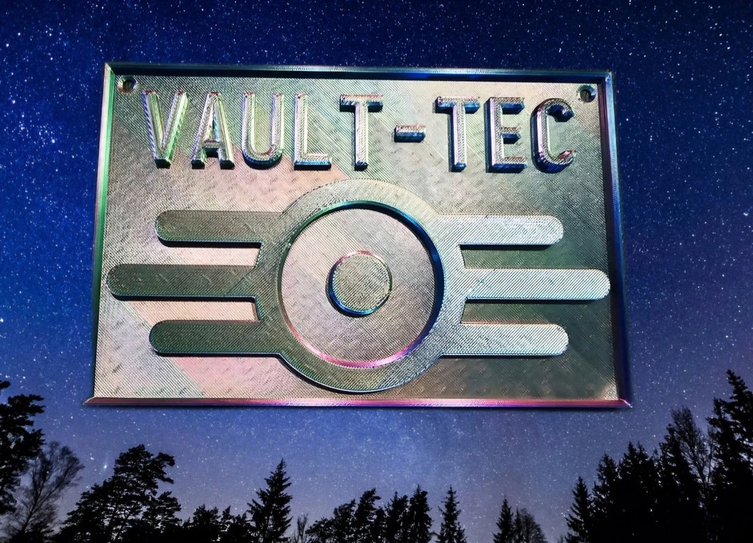Fallout Vault-tec Hanging Sign 3D Print Color Choice - Etsy