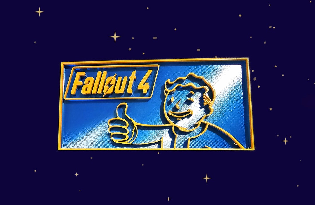 Fallout 4 Vault Boy LOGO Sign Bi-color 3D Print - Etsy