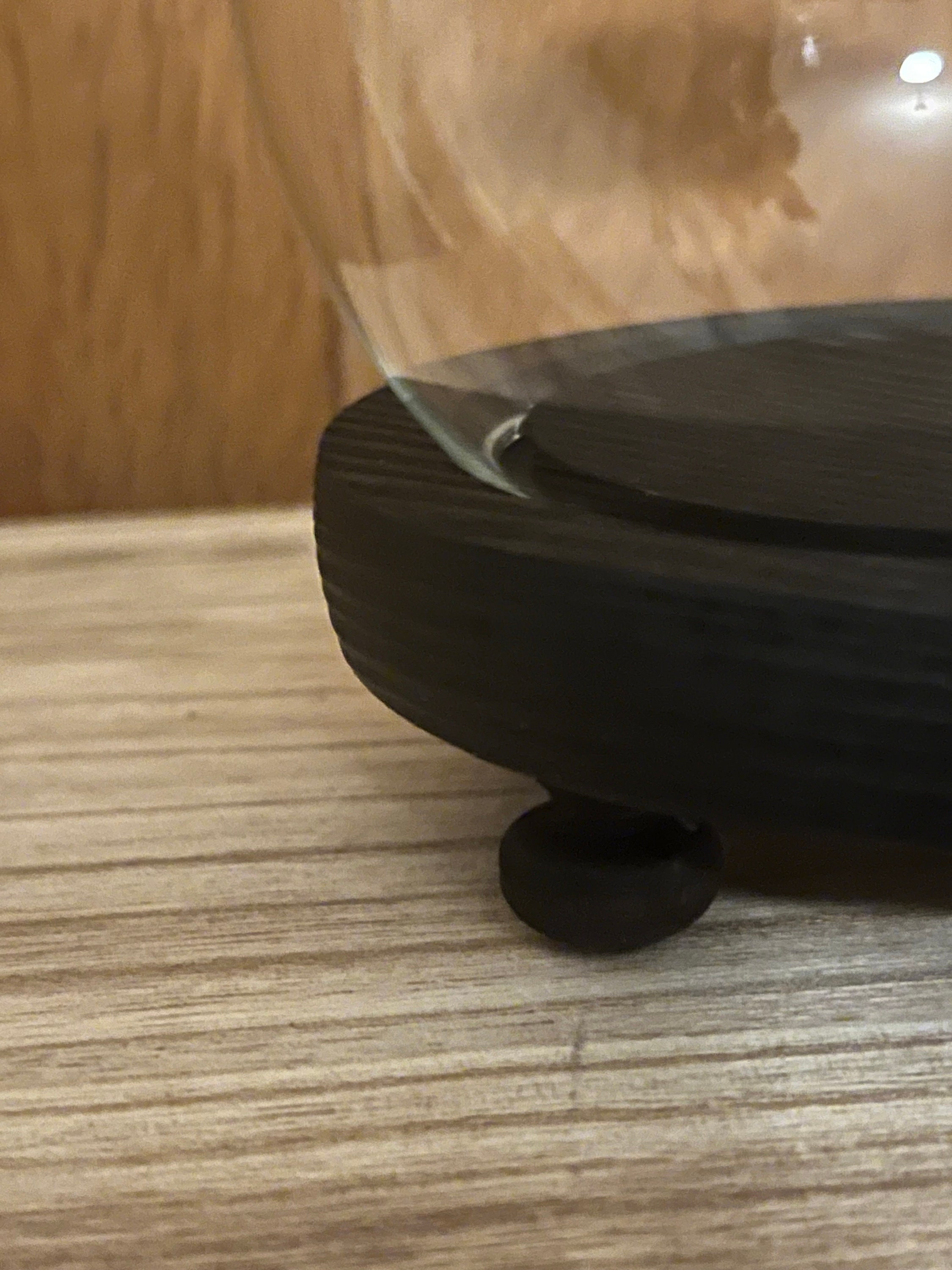Circular Glass Dome With Black Wooden Base 12 Cm Round Small and Round ...