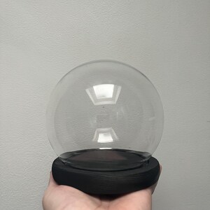Medium Round Glass Dome With Black Wooden Base | 13 V 11 Cm (h, W ...