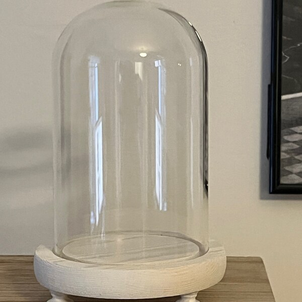 Glass Cloche Bell Jar Display Dome With Wooden Base - Etsy