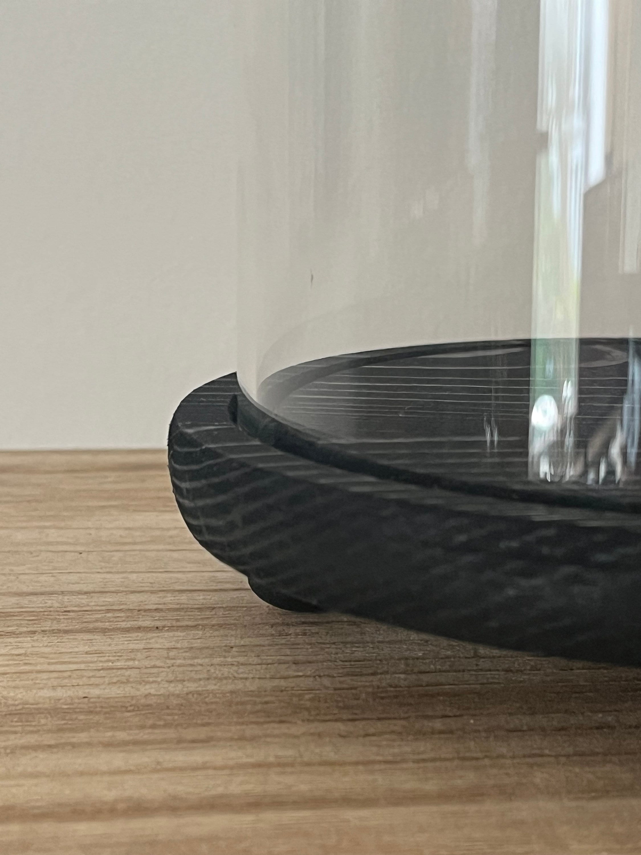 Big Bell Jar With Black Wooden Base | 25 V 17 Cm (h, W) | Large | Black ...