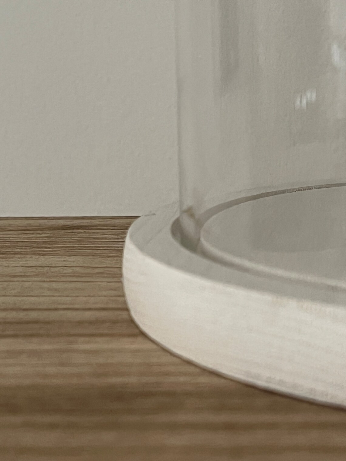 Large Glass Dome With White Wooden Base 25 V 15 Cm h, W Extra Large ...