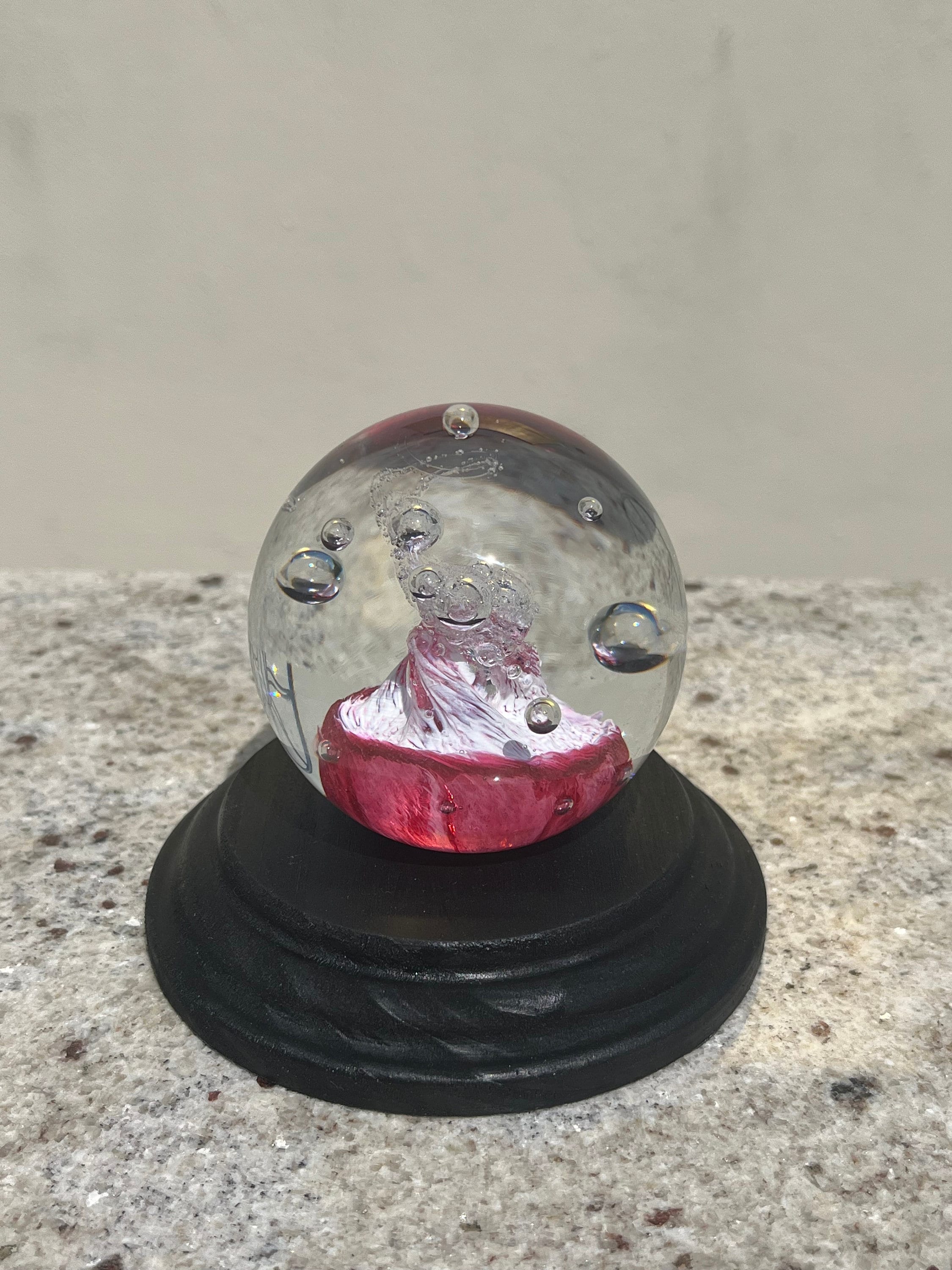 Black Circular Wooden Display Base With Felt Bottom 9.5cm Diameter ...