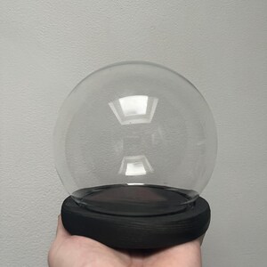 Medium Round Glass Dome With Black Wooden Base | 13 V 11 Cm (h, W ...