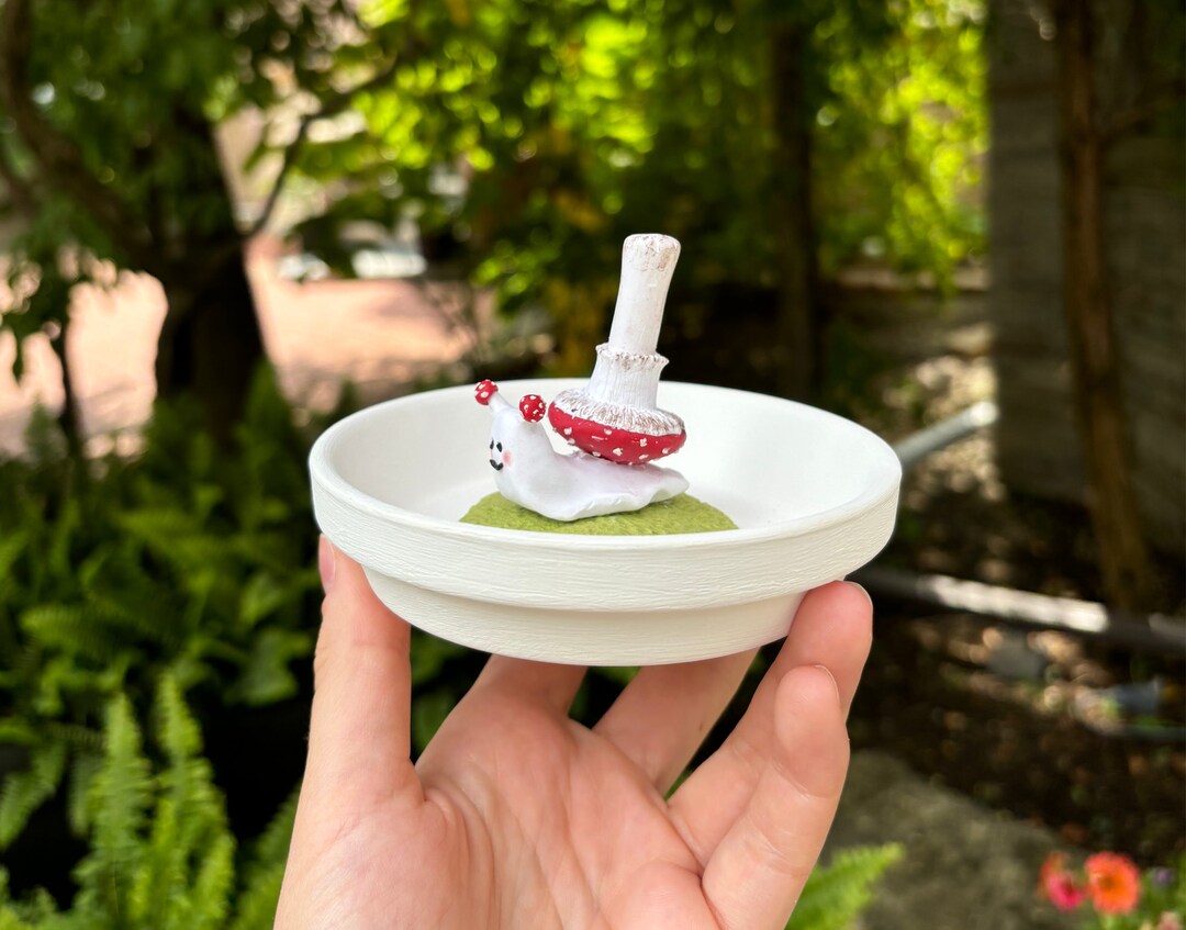 Fungi Guardian Slug Trinket Dish - Handmade Trinket Tray for Lover of ...