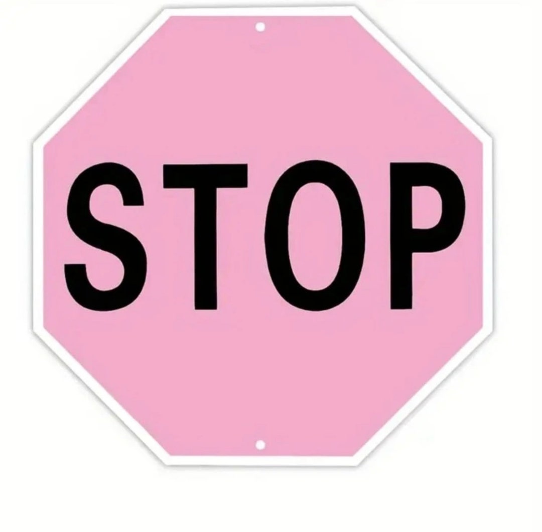 Pink Stop Sign - Etsy