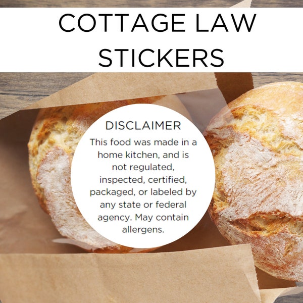 Texas Food Cottage Law Stickers - Etsy