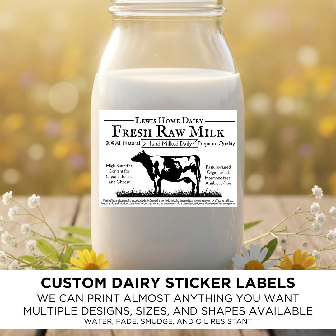 Custom Personalized Black and White Water-resistant Label Sticker for ...
