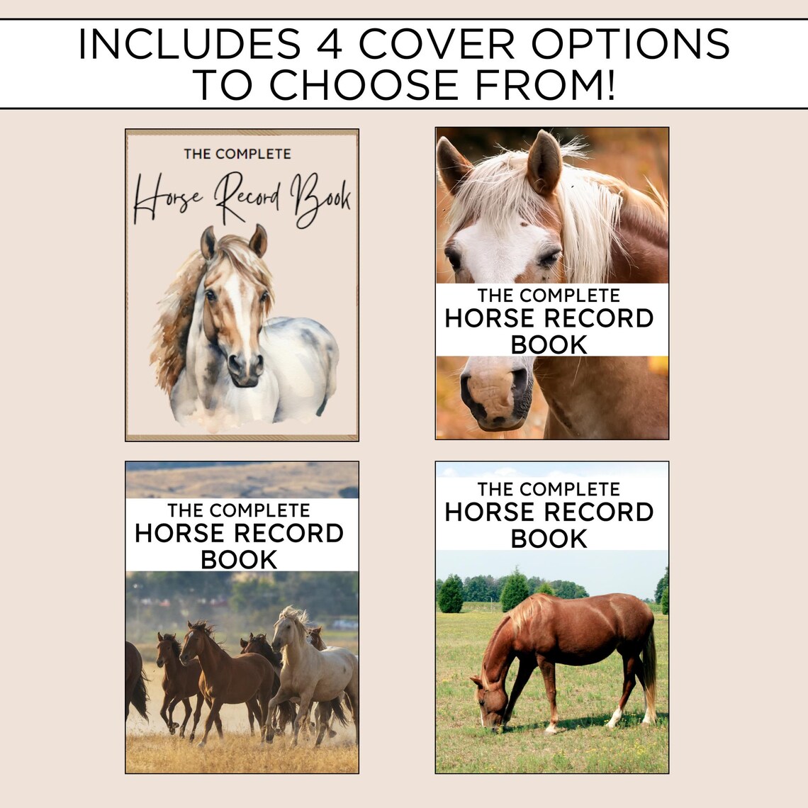 The Complete Horse Record Book - Digital Copy - Etsy