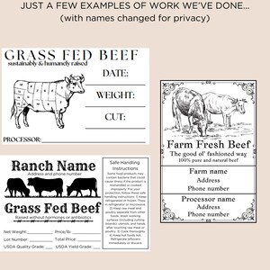 Custom Farm Fresh Meat Processing Sticker Label - Etsy