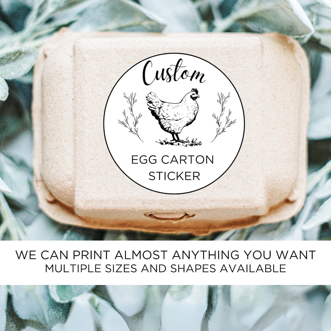 Custom Egg Carton Stickers - Etsy