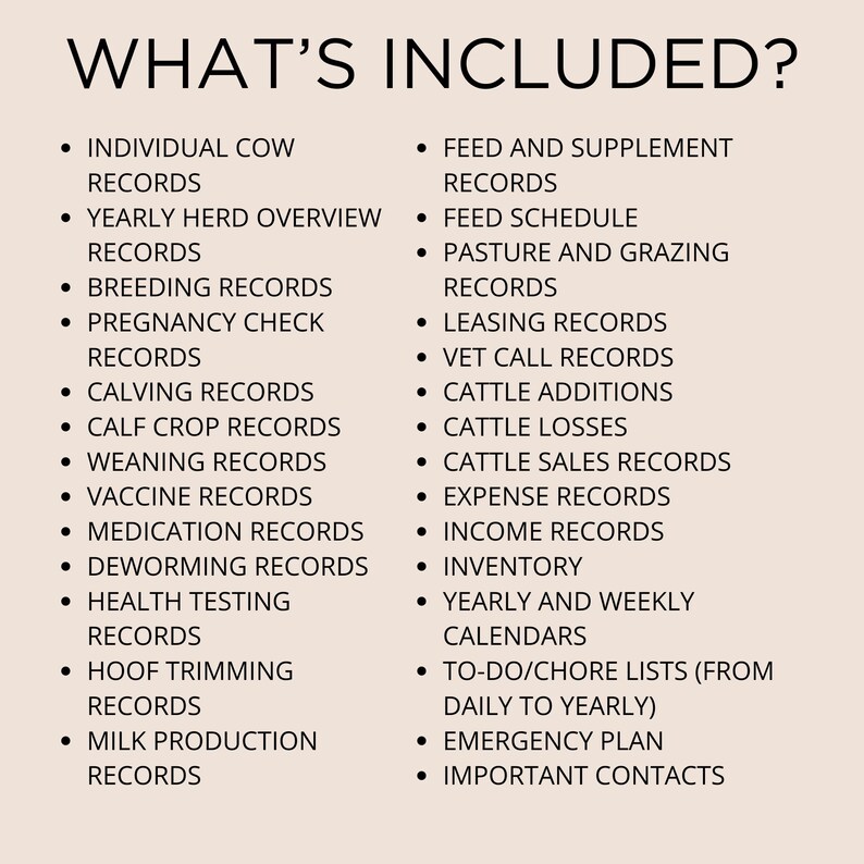 The Complete Cattle Record Book - Physical Copy - Etsy