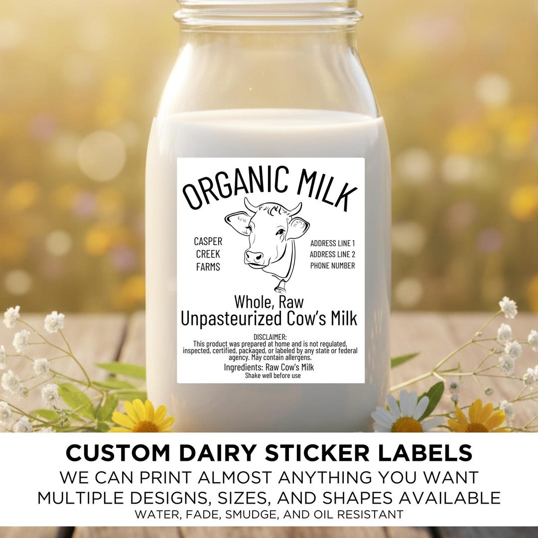 Custom Personalized Black and White Water-resistant Label Sticker for ...