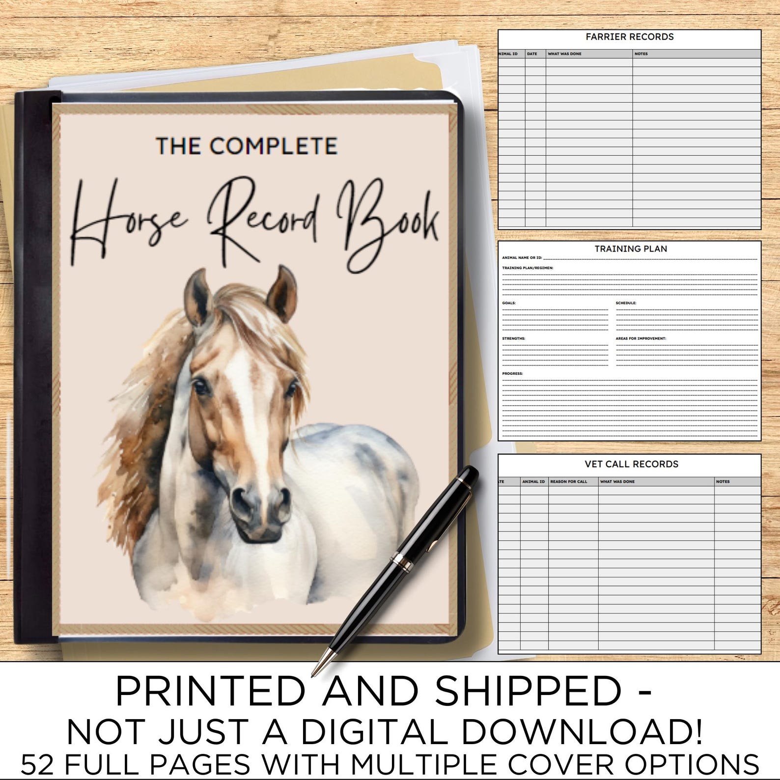 The Complete Horse Record Book - Physical Copy - Etsy