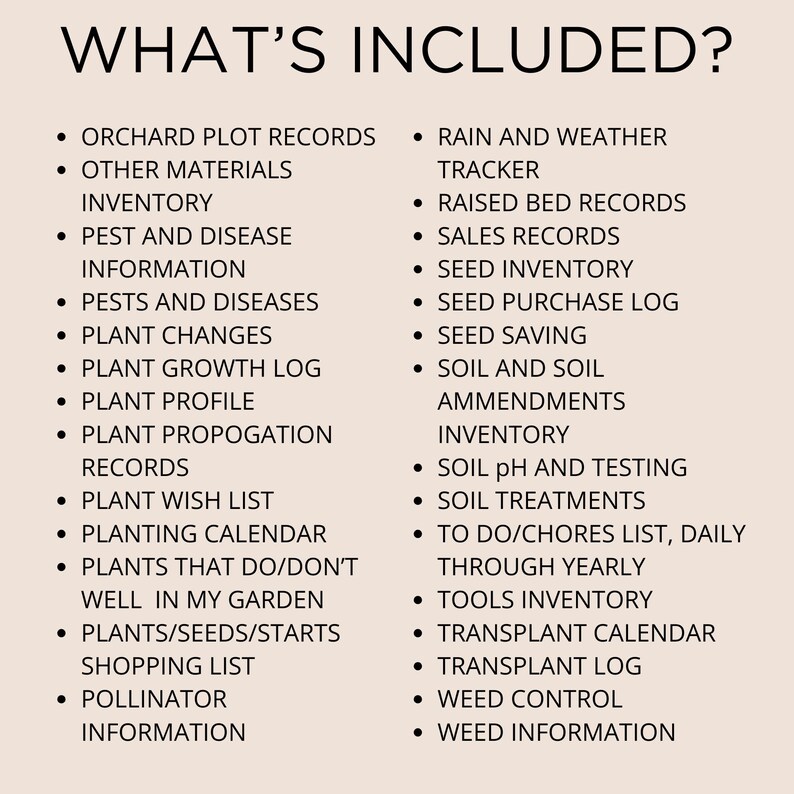 The Complete Garden Record Book - Digital Copy - Etsy