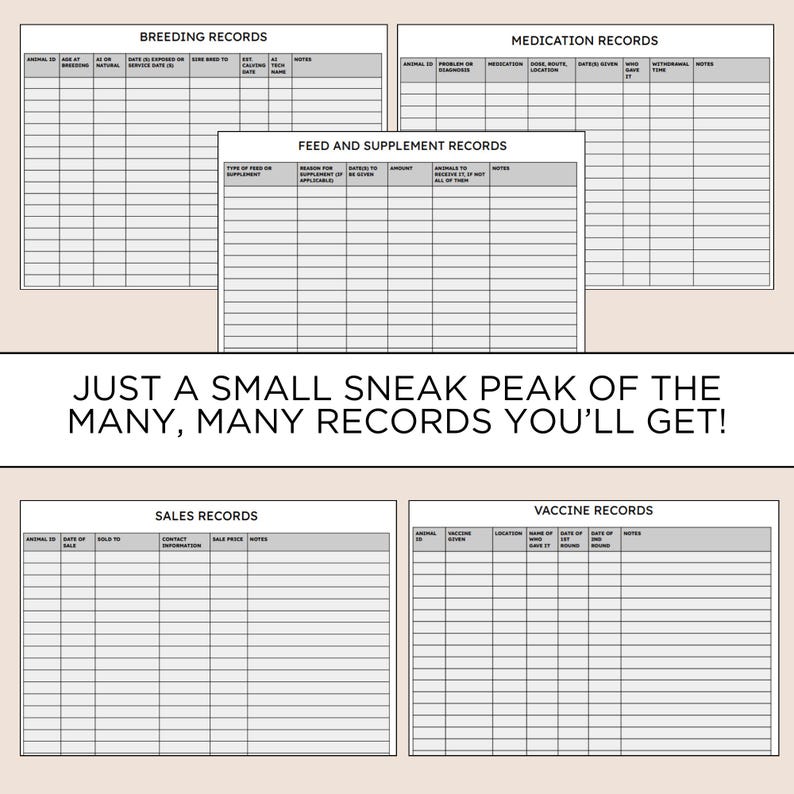 The Complete Goat Record Book - Physical Copy - Etsy