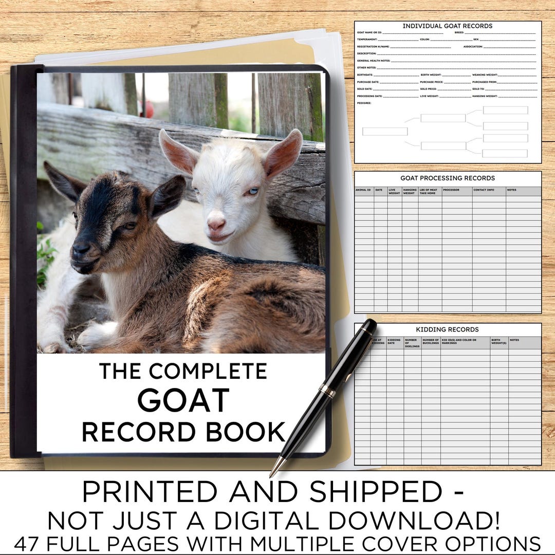 The Complete Goat Record Book - Physical Copy - Etsy