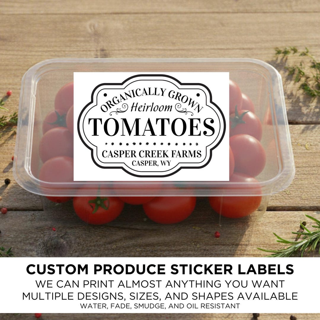Custom Personalized Black and White Water-resistant Label Sticker for ...