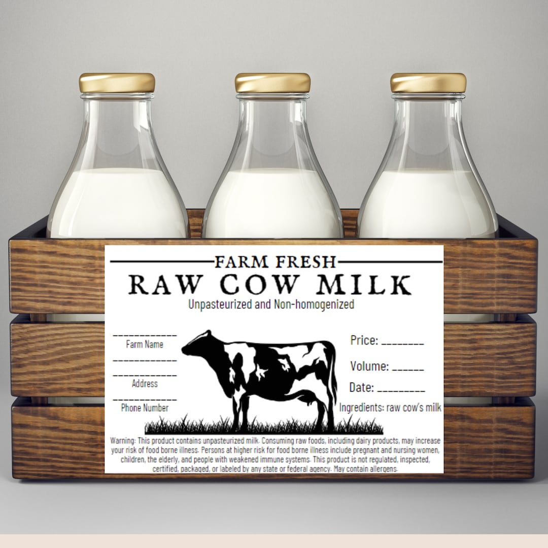 Farm Fresh Raw Milk Dairy Stickers - Etsy