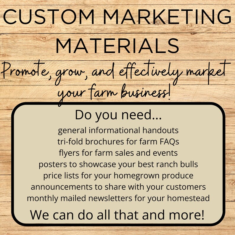 Custom Flyers, Brochures, Handouts, & Marketing Materials - Etsy