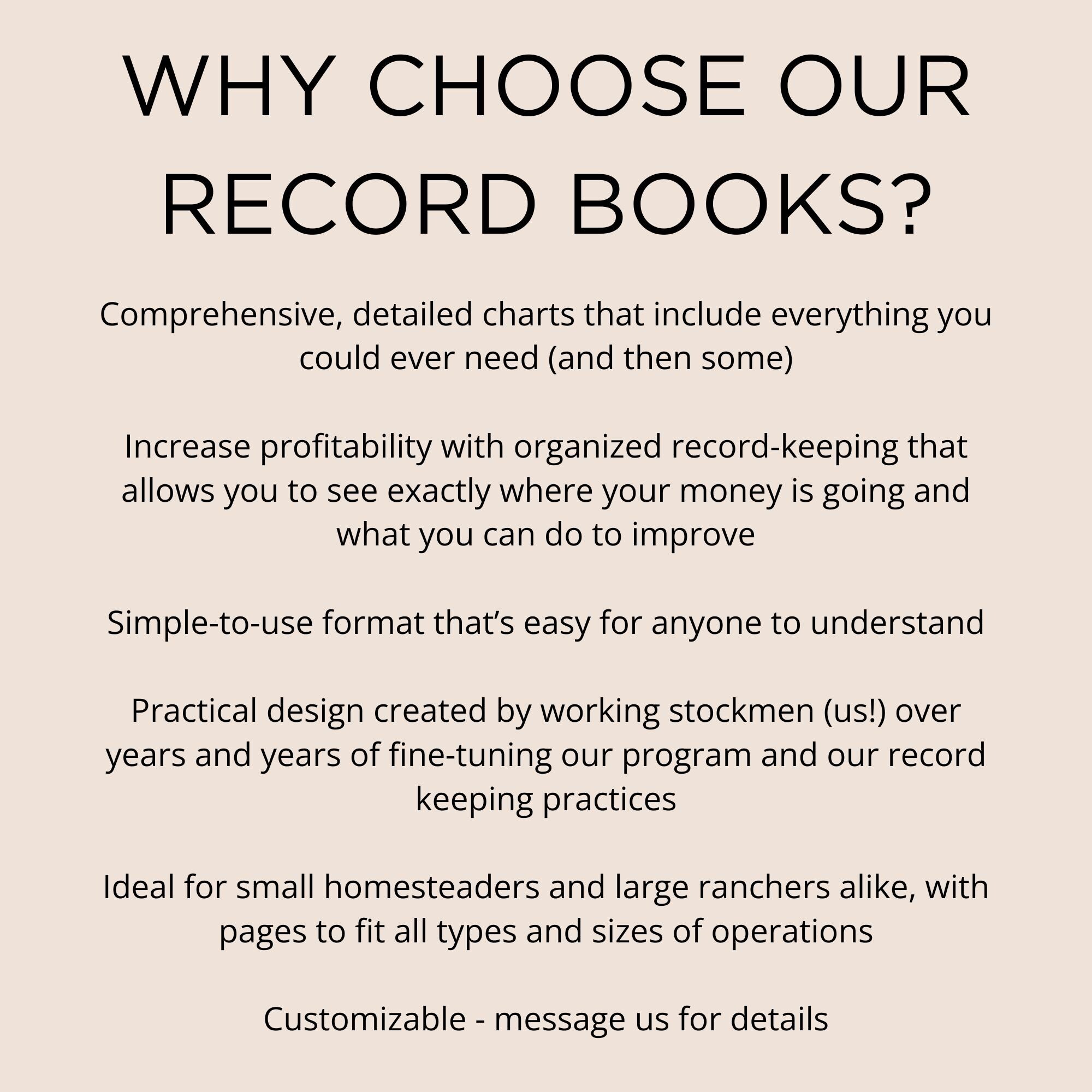 The Complete Cattle Record Book - Digital Copy - Etsy