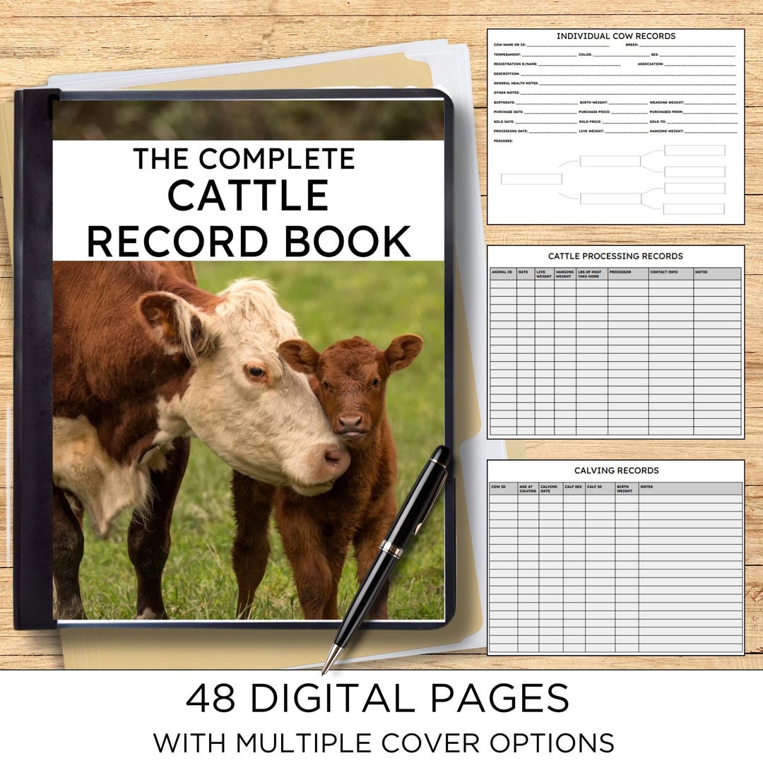 The Complete Cattle Record Book - Digital Copy - Etsy