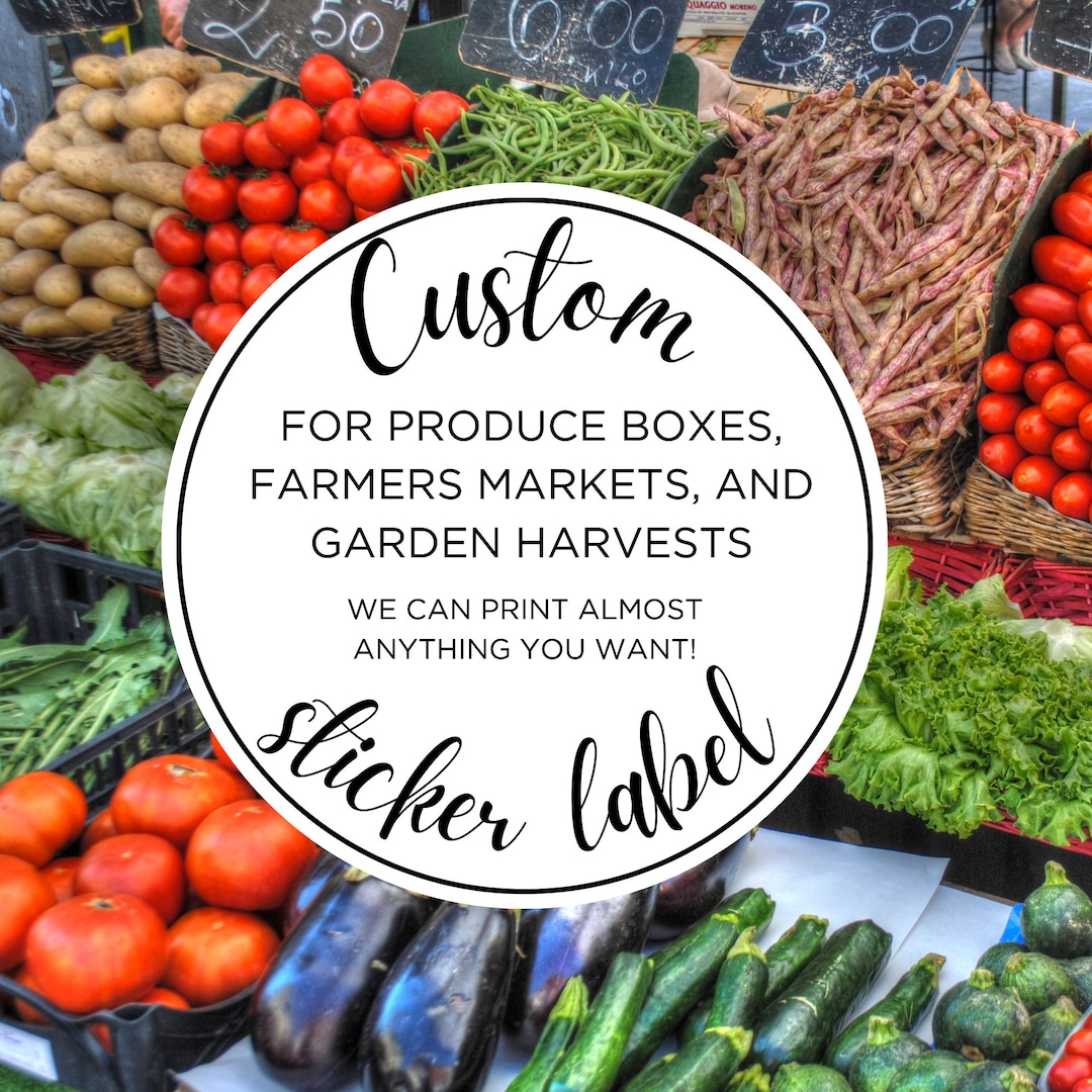 Custom Produce and Garden Harvest Stickers - Etsy
