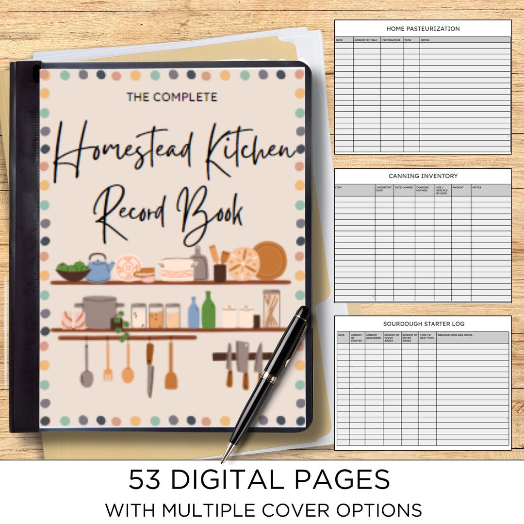 The Complete Homestead Kitchen Record Book - Digital Copy - Etsy