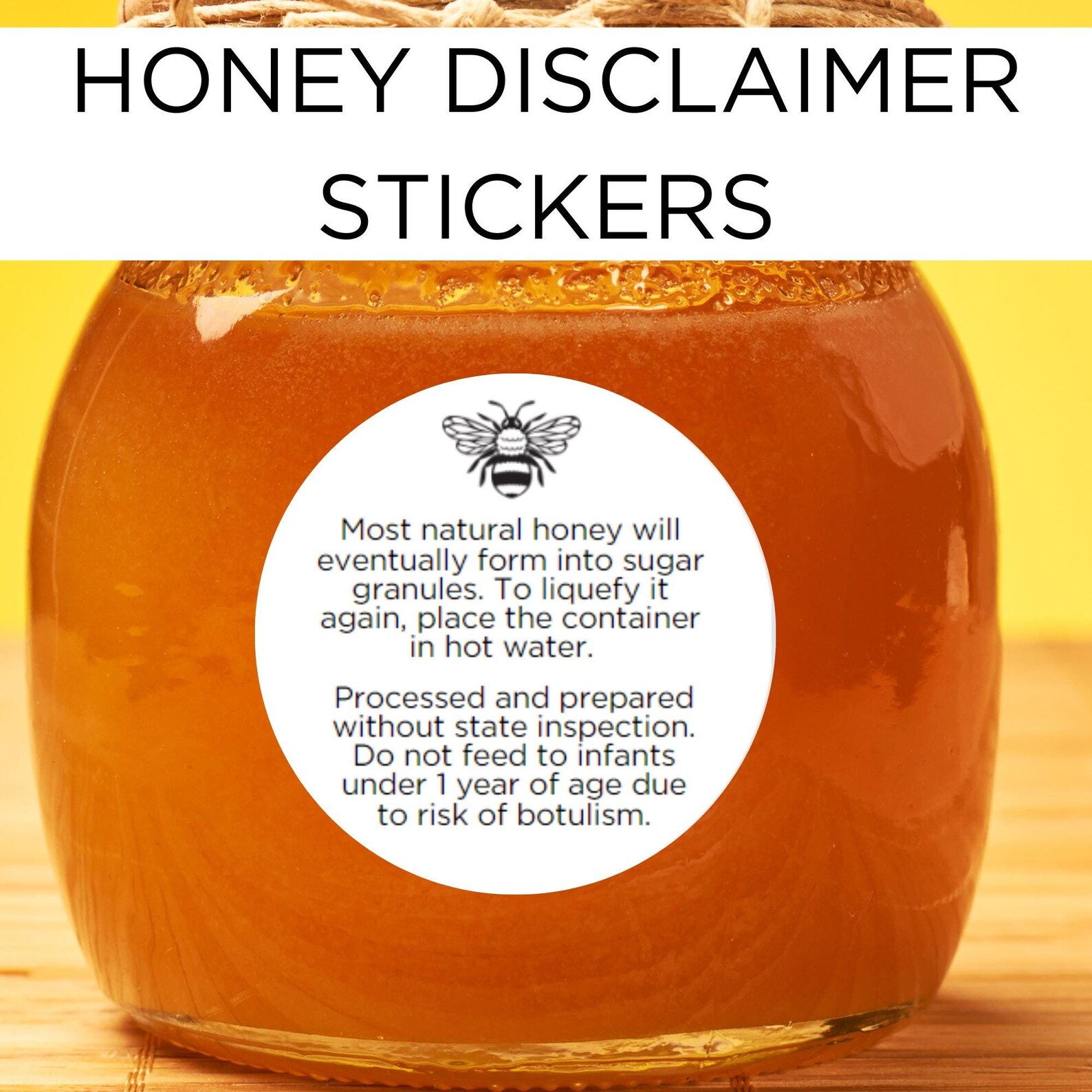 Honey Disclaimer Stickers - Etsy