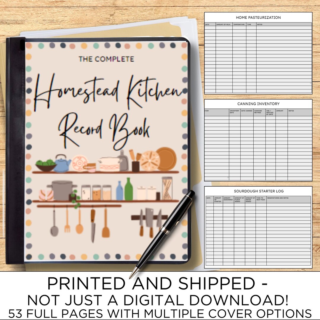 The Complete Homestead Kitchen Record Book - Physical Copy - Etsy