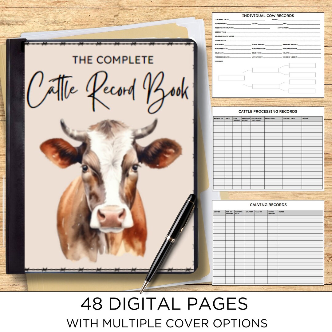 The Complete Cattle Record Book Digital Copy - Etsy