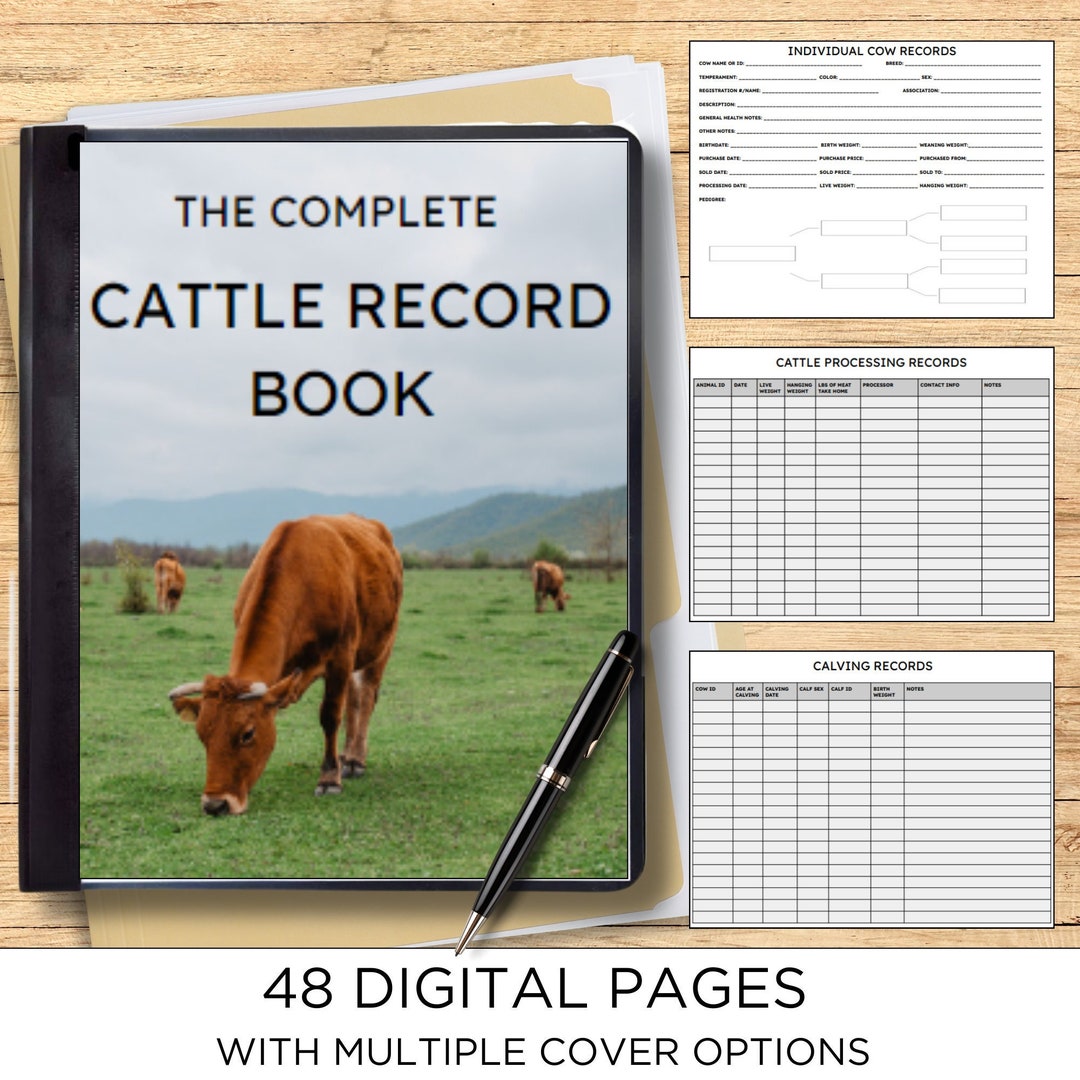 The Complete Cattle Record Book Digital Copy - Etsy