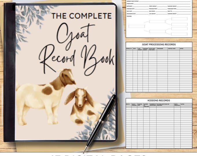 Goat Logbook, Goat Journal, Goat Keeper, Goat, Farm Log, Milk Log ...